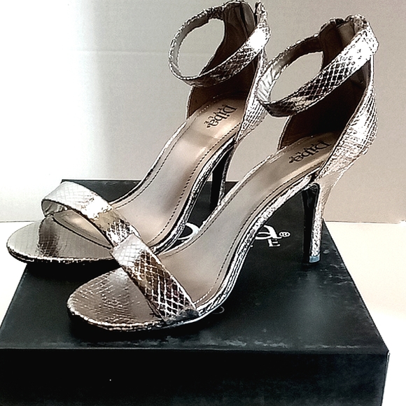 Shoes | Diba Style Bianca Pewter Snake Heels 75 Nib | Poshmark